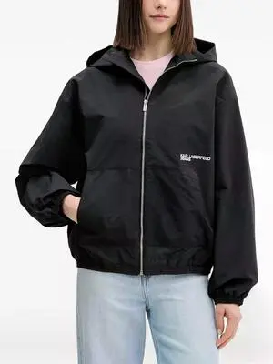 Karl Lagerfeld Hooded Logo-print Jacket