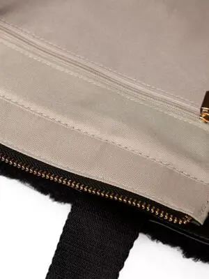 Liu Jo Fleece-texture Logo-patch Tote Bag