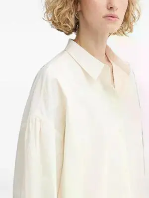 SESSUN Flores Open-back Embroidered-pocket Shirt
