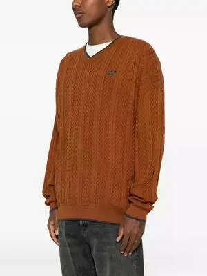 Adidas Cable-knit V-neck Sweater
