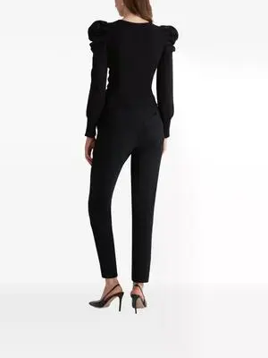 VIOLANTE NESSI Puffed-shoulder Ribbed-knit Sweater