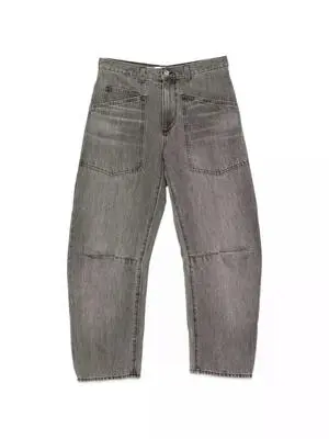 NILI LOTAN Faded Patch-pocket Jeans - Grey