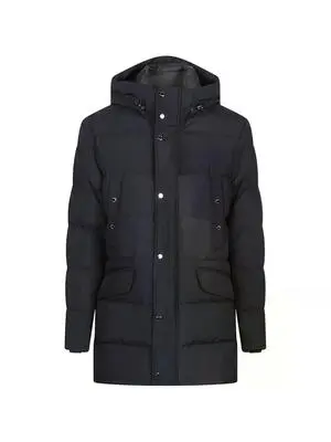 MOORER Hooded Padded Coat - Blue