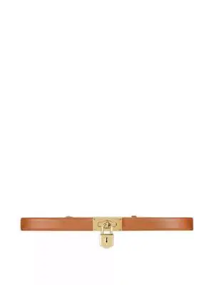 Elisabetta Franchi Leather Belt With Jewel Padlock