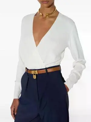 Elisabetta Franchi Leather Belt With Jewel Padlock