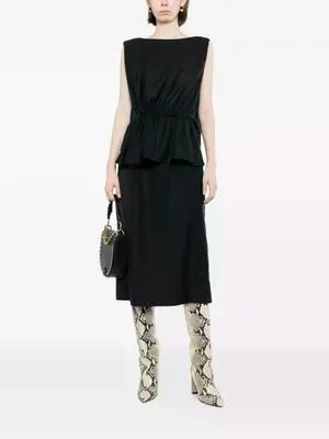 LESS Layered Sleeve Midi Dress