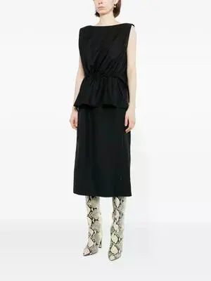 LESS Layered Sleeve Midi Dress