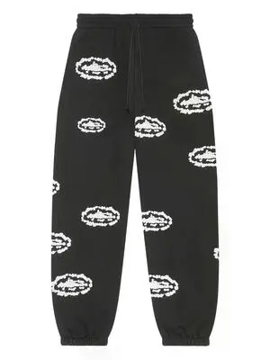 CORTEIZ X Denim Tears Wreath Cotton Track Pants - Black