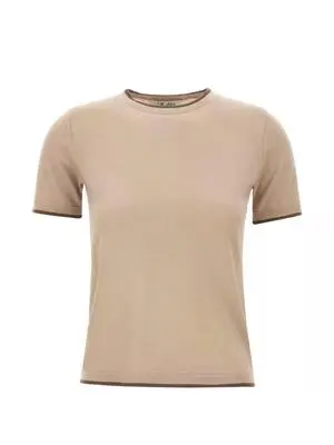 Max Mara Ribbed-trim Wool Sweater - Neutrals