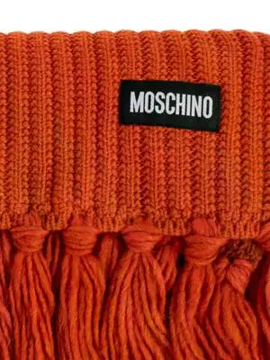 Moschino Ribbed Fringed Scarf