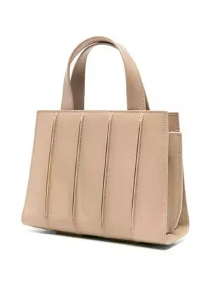 Max Mara Whitney Panelled Leather Tote Bag - Neutrals