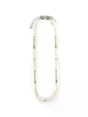 Alessandra Rich Crystal-embellished Faux-pearl Necklace - Neutrals