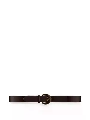 Ba&sh Brendon Crescent-buckle Leather Belt - Brown