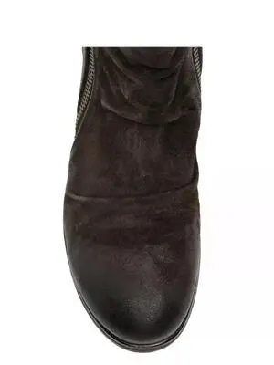 A.S.98 Clash Distressed-effect Side-zip Ankle Boots