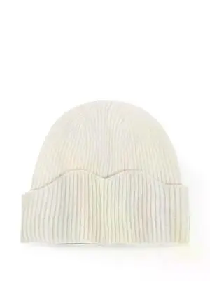 Moschino Logo-intarsia Ribbed-knit Beanie Hat