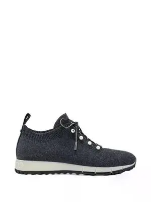 JIMMY CHOO Veles Pearl-embellished Sneakers - Grey