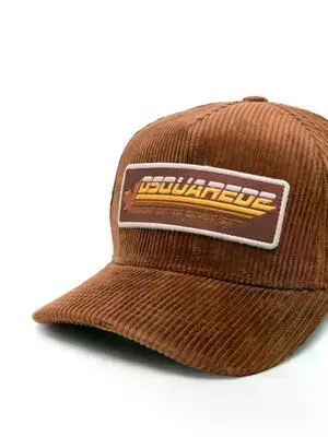 Dsquared2 Logo-patch Corduroy Baseball Cap - Brown