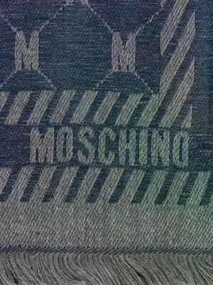 Moschino Monogram-print Frayed Scarf