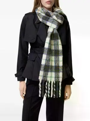 Burberry Narrow Check Alpaca Blend Scarf