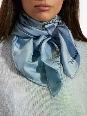 Moschino Graphic-print Silk Scarf