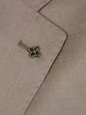 Tagliatore Single-breasted Logo-pin Jacket