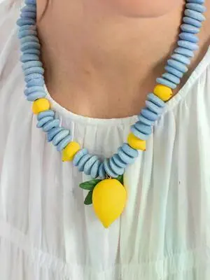 JENNIFER BEHR Citron Lemon-pendant Necklace