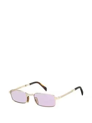 DB EYEWEAR BY DAVID BECKHAM Tone Rectangle Frame Sunglasses