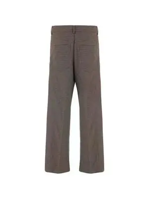 DARKPARK Houndstooth-pattern Drawstring-fastening Trousers