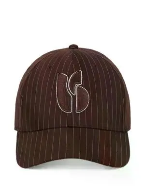 Ba&sh Harlow Pinstripe Logo-embroidered Cap - Brown