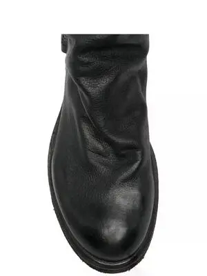 A.S.98 Ruched Leather Ankle Boots