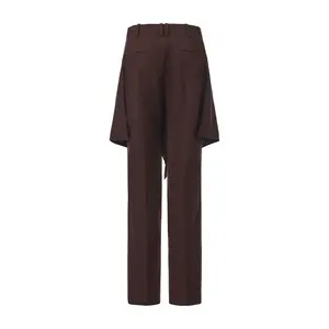 FRONT ROW SHOP Layered Skirt Trousers Rum