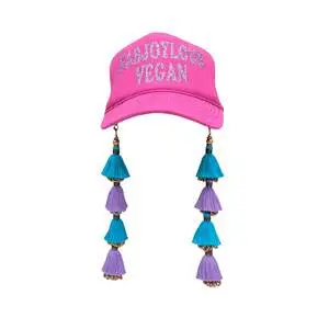 JULIA CLANCEY Fabjoylous Vegan Trucker Hat With Tassels - Pink