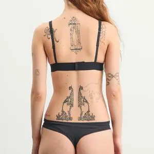 SKIMS Cotton Rib Plunge Bralette