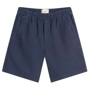 Folk Linen Assembly Shorts - Soft Navy