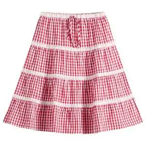 MANY MANY CLOTHES The Bonnie Midi Skirt - Red
