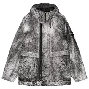Stone Island Dense Nylon-tc Hand Sprayed Reflective Parka