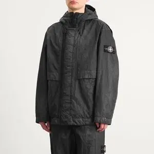 Stone Island Dense Nylon-tc Hand Sprayed Reflective Parka