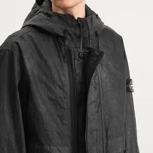 Stone Island Dense Nylon-tc Hand Sprayed Reflective Parka