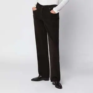 THE ROW Frava Trousers In Dark Corduroy