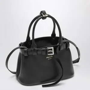 Prada Small Buckle Bag In Leather With Belt Detail
