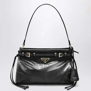 Prada Calf Leather Bonnie Top-handle Bag - Black