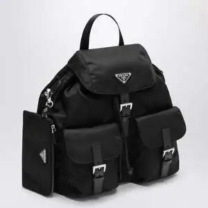 Prada Re-nylon And Saffiano Backpack With Pouch
