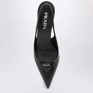 Prada Slingback Pumps In Brushed Leather
