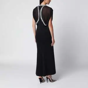 Attico Viscose-blend Dress With Rhinestones