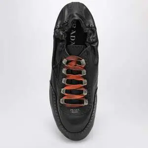 Prada Collapse Sneakers With Hooks In Aged Nappa Leather