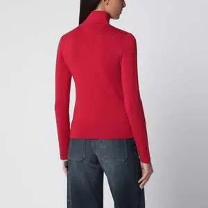 COURREGES High-neck Zip-up Merino Wool Cardigan