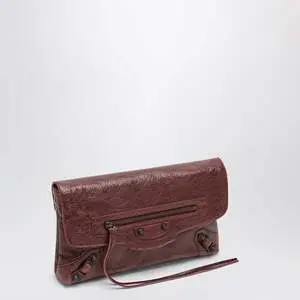 Balenciaga Le City Pouch In Merlot Leather