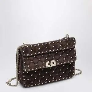 Valentino Garavani Rockstud Spike Medium Suede Shoulder Bag