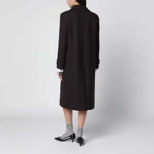 Tagliatore Single-breasted Black/ Houndstooth Wool Coat