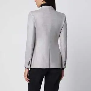 Tagliatore Double-breasted Pearl Jacket In Wool And Cashmere